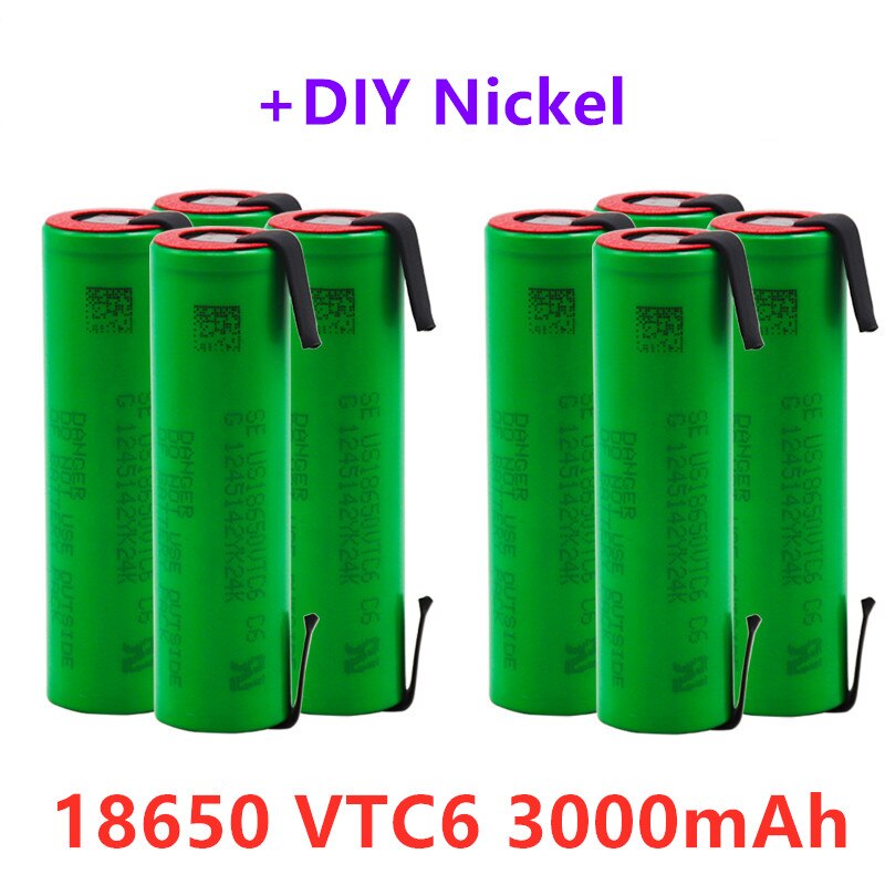Batería de iones de litio VTC6, 100% V, 3,7 mAh, 3... – Grandado