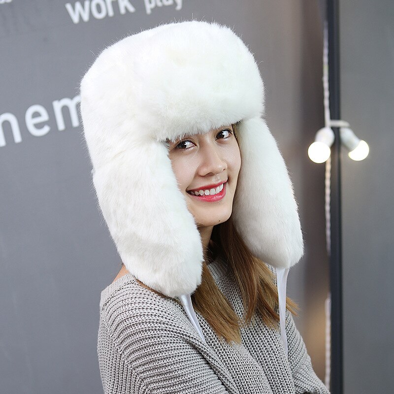 Winter Thick Warm Hats Faux Rabbit Fur Russian Fur... – Vicedeal