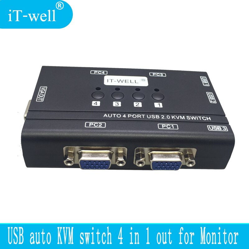 Interruptor iT-well KVM, interruptor VGA automátic... – Grandado