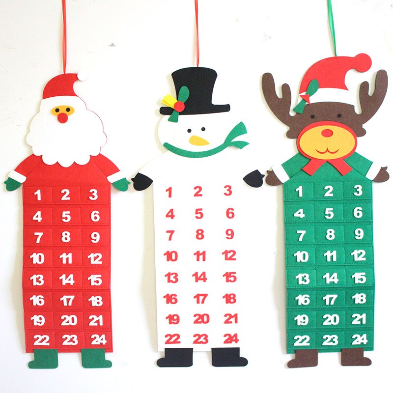 Christmas Calendar Fabric Advent Countdown to Chri... – Vicedeal