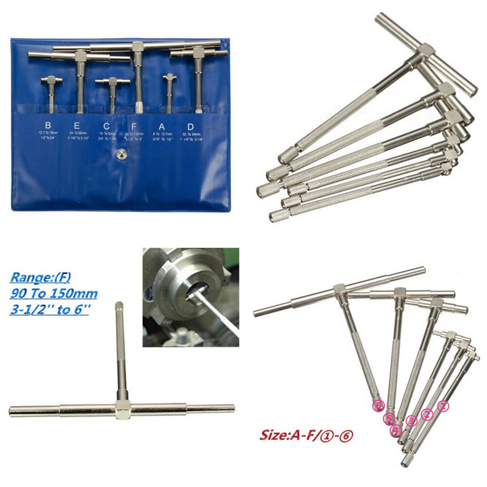 6 Stuks 8-150Mm Tool Staal T-Boring Schaal Remklau... – Grandado