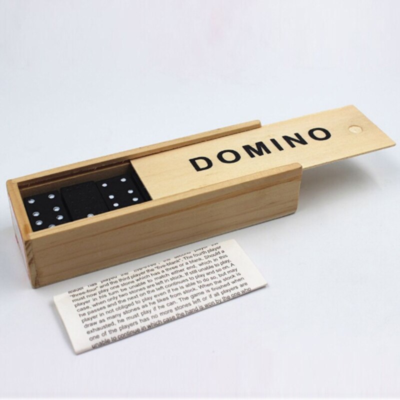 28pcs Blocks Dominoes Set Wooden Box Traditioanal ... – Grandado