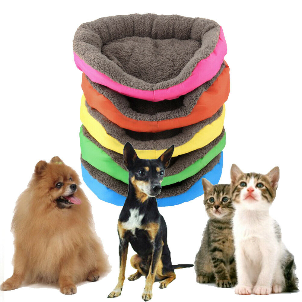 Soft Round Shape Pet Bed Dog Cat Warm Basket Cushi... – Vicedeal