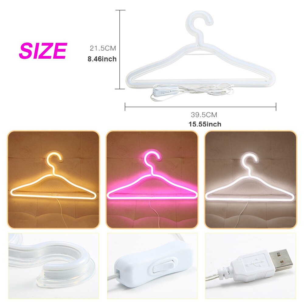 Light LED Neon Coat Clothing Hanger Holder Light C... – Grandado