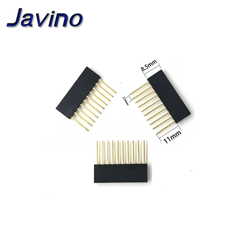10PCS 2.54mm Single Row Female Long pins 11mm Brea... – Grandado