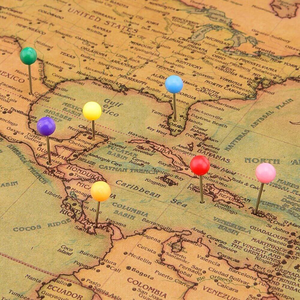 Home Office Globe Color Pushpin Map Maker Tack Wal... – Grandado