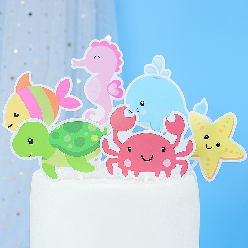Lovely Sea Ocean Theme Happy Birthday Cake Topper ... – Grandado