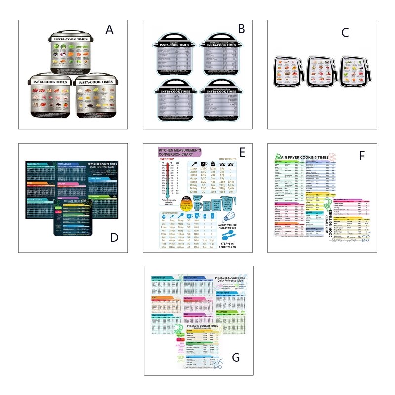 A6HB Cheat Sheet Magnet Set Pressure Cooker Access... – Vicedeal