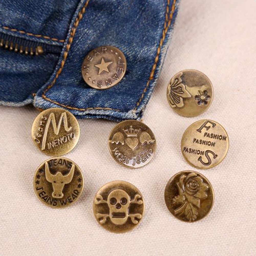10pcs 20mm Bronze Metal Jeans Button Shank Button ... – Vicedeal