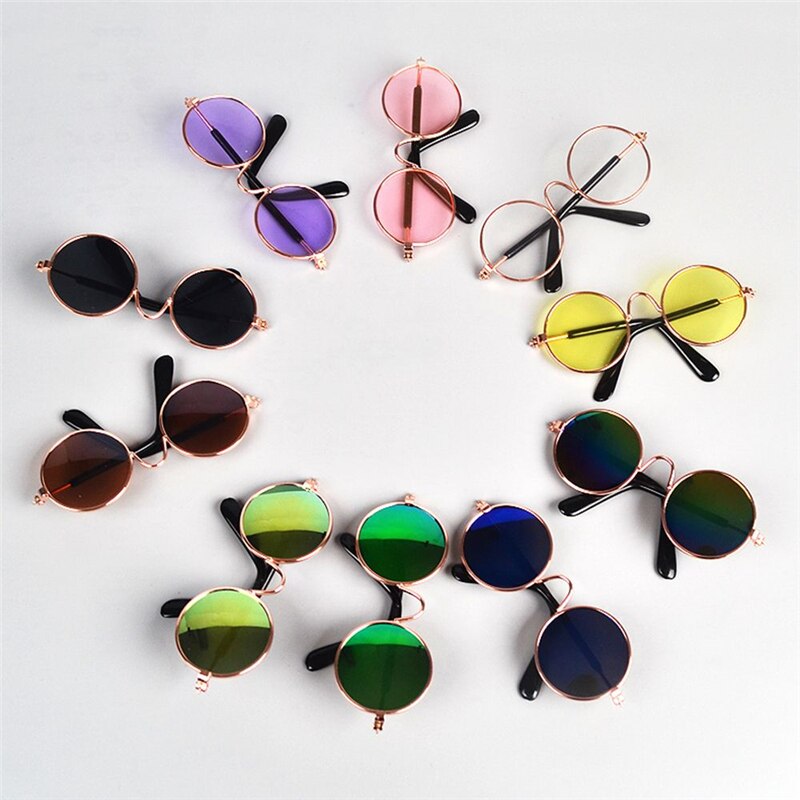 Cute & Funny Pet Sunglasses Classic Retro Circ... – Grandado