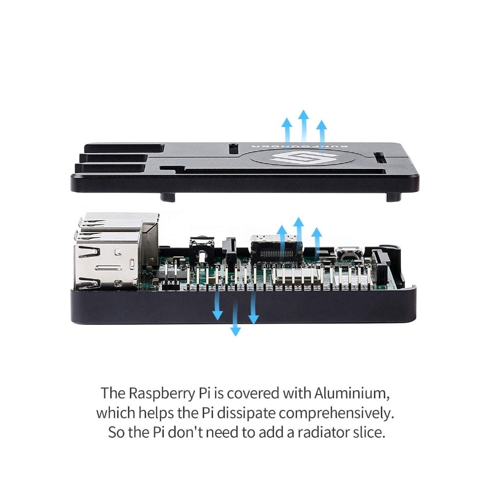 SunFounder Raspberry Pi 3B+, 3, 2, 1B+ Enclosure M... – Grandado