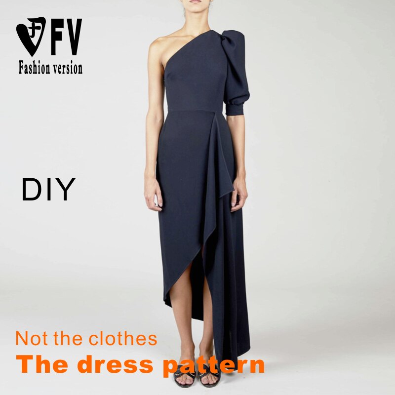 Sewing pattern women's stretch fabric long style o... – Grandado