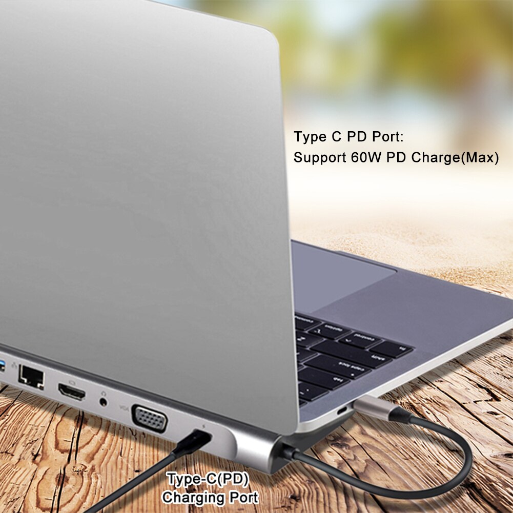 Usb C Hub Type C Naar Multi Usb 3.0 Hdmi Vga RJ45 ... – Grandado