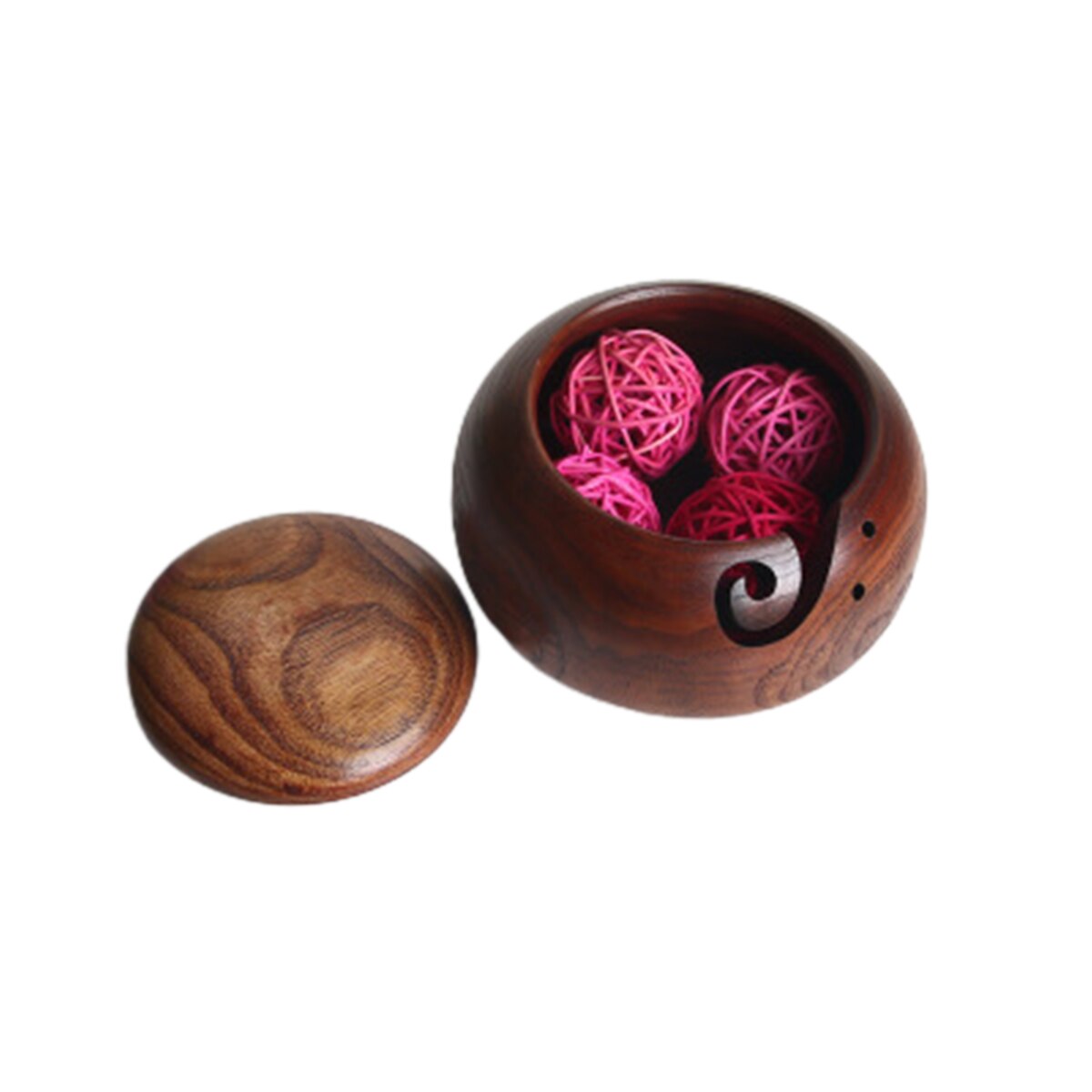 Nature Wool Bowl Handcrafted Round Woolen Yarn Bal... – Vicedeal