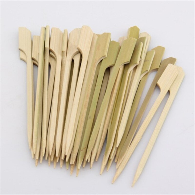 40pcs BBQ Bamboo Skewers Paddle Sticks Grill Kebab... – Grandado