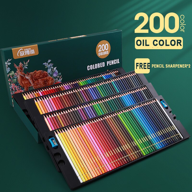 48/72/120/150/200 Oil Color Pencil Set Watercolor ... – Grandado