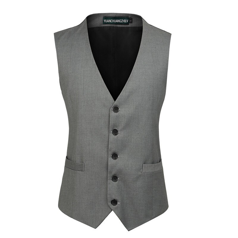 Mens Single Breasted Brand Suit Vest Men Wedding B... – Grandado