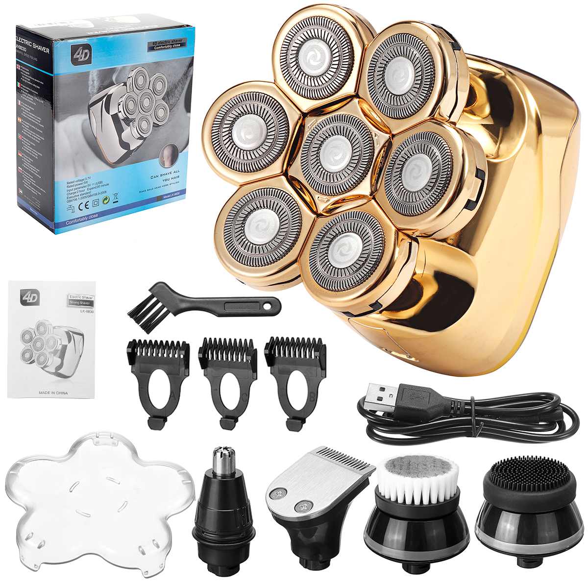6 in 1 Rechargeable Electric Shavers 7 Floating He... – Grandado