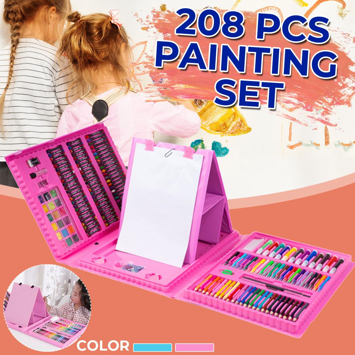 Kids Painting Art Set 208pcs Drawing Tools Colored... – Vicedeal
