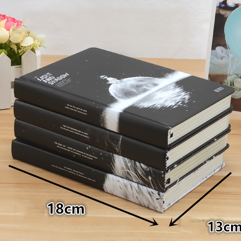 Light And Shadow Hardcover Color Pages Notebook Di... – Grandado