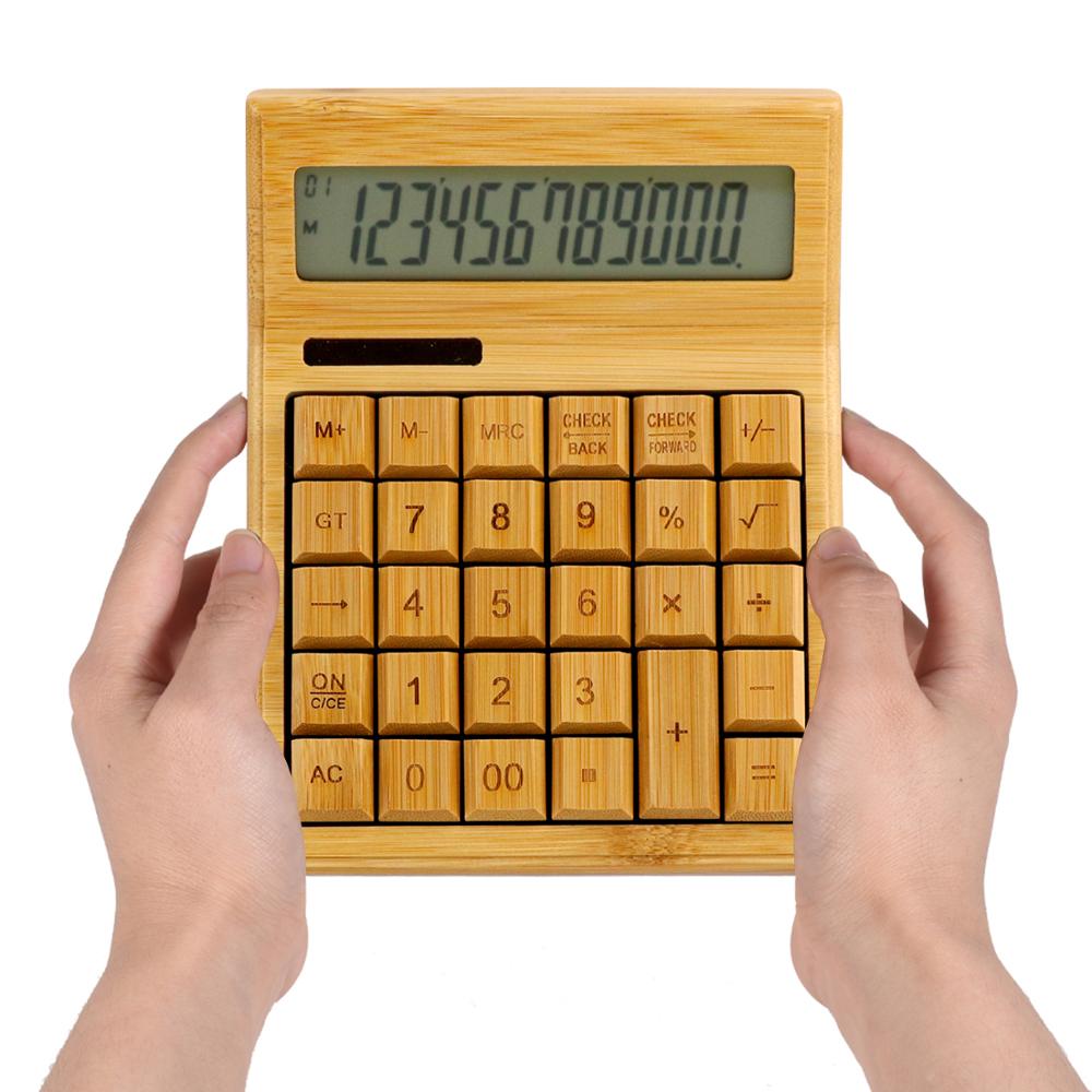 Multifunctional Bamboo Electronic Calculator Count... – Grandado