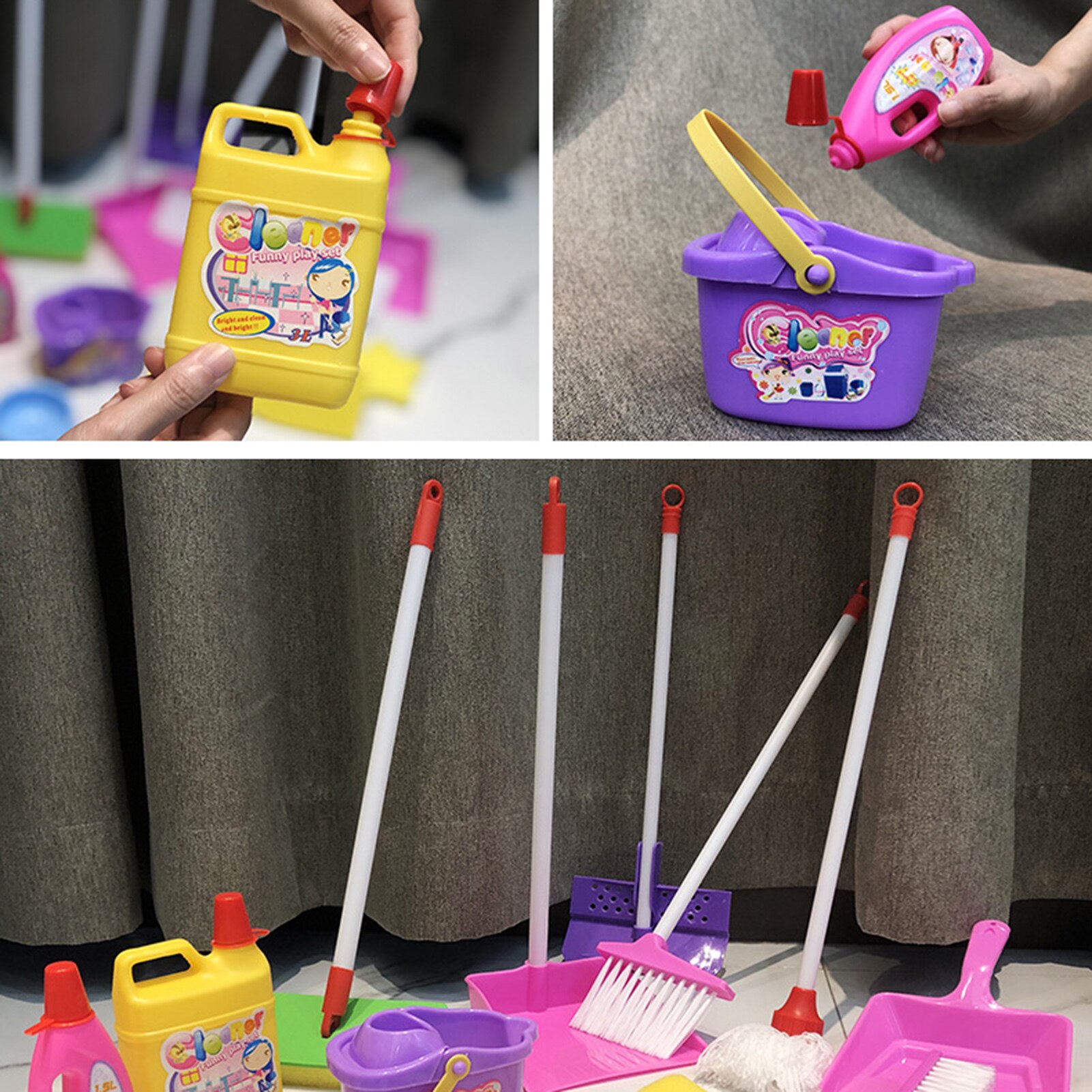 16Pcs Children Simulation Mini Play House Cleaning... – Vicedeal