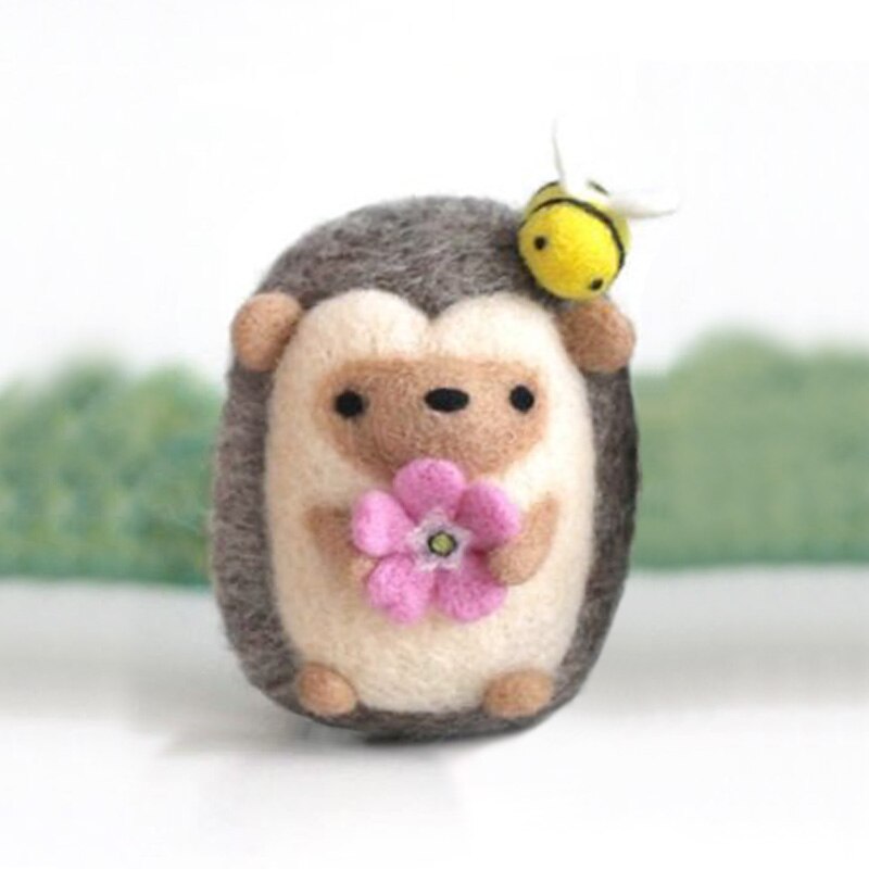 DIY Handmade Needle Beginner Animal Hedgehog Wool ... – Grandado