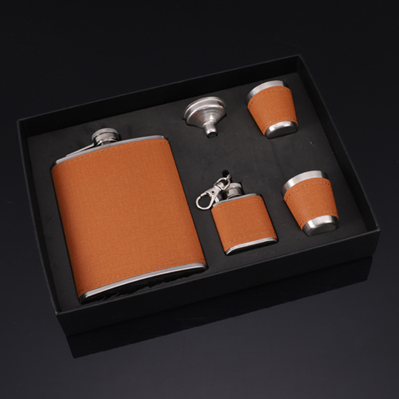 8OZ 2 flasks Portable Flagon Hip Flask set with cu... – Grandado