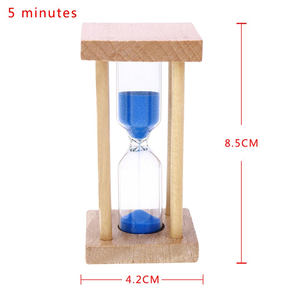 Creatieve Desktop Houten Frame Glas Zandloper 5 Mi... – Vicedeal
