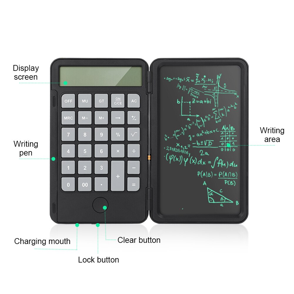 2 in 1 6.5'' rechargeable Calculator Writing Table... – Grandado