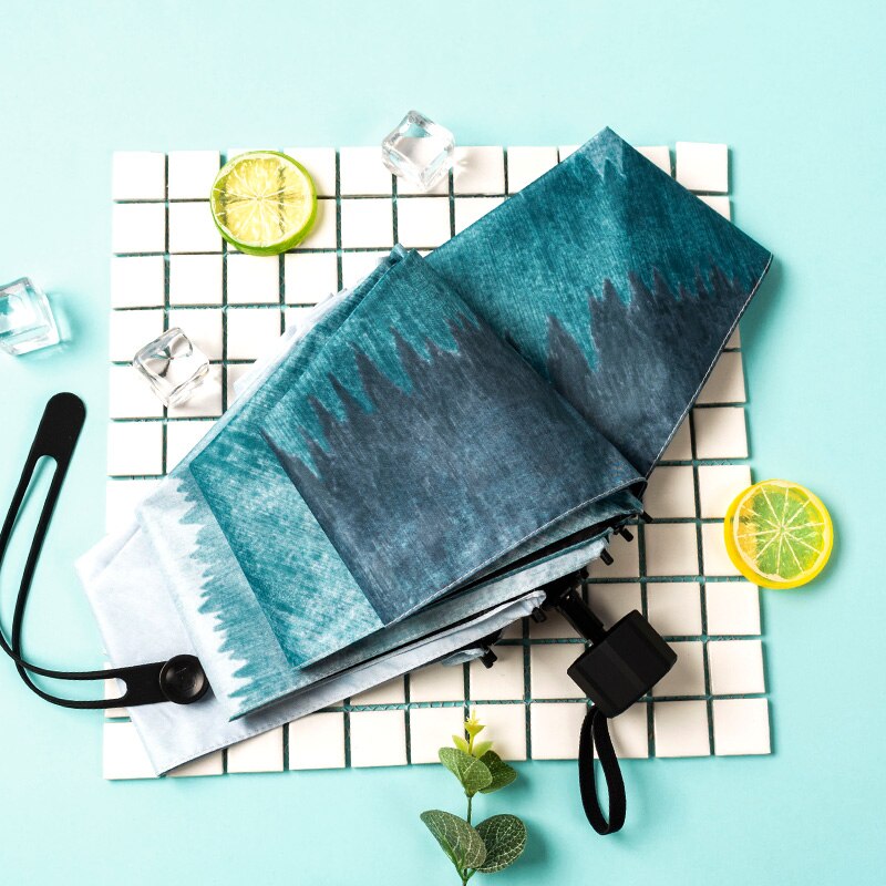 Portable Three Folding Art Ink Painting Umbrella W... – Grandado