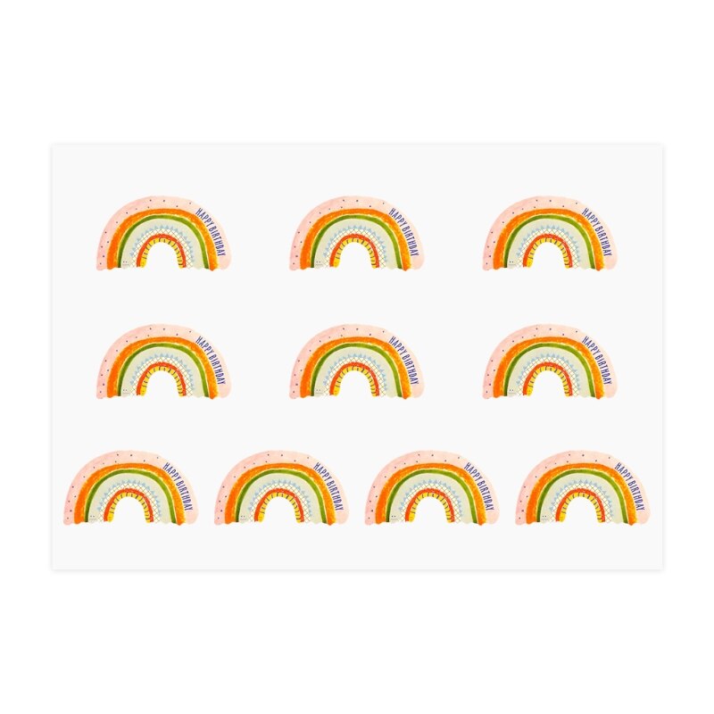 50 Sheet Rainbow Bridge Stickers Happy Everyday Bi... – Vicedeal