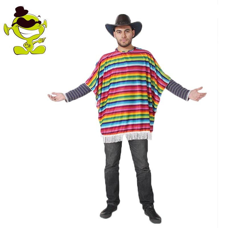 Disfraz de capa mexicana para hombre, traje de de ... – Grandado