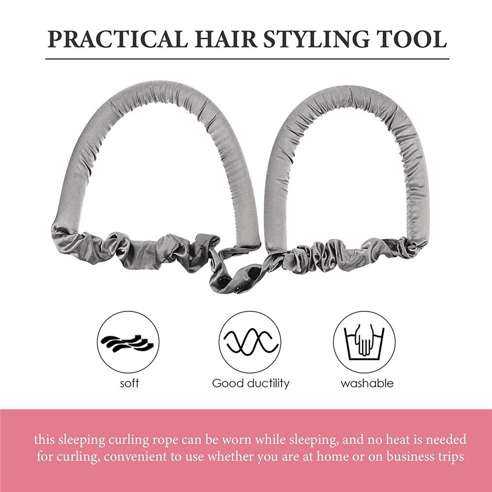 Heatless Curl Ribbon Curling Wand Sports Hair Band... – Grandado