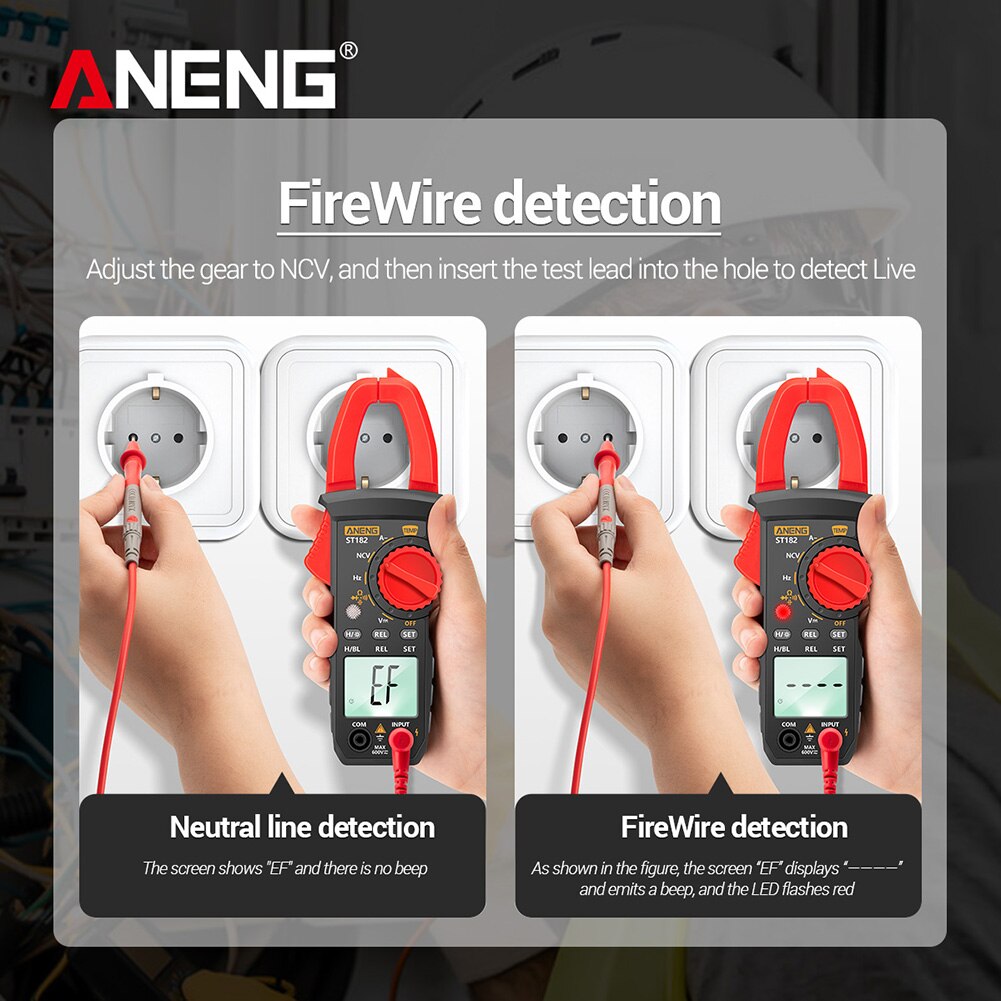 ANENG ST182 Digital Clamp Meter AC/DC Spannung Str... – Vicedeal