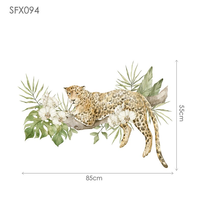 Cartoon Animal Leopard Wall Stickers for Baby Kids... – Vicedeal