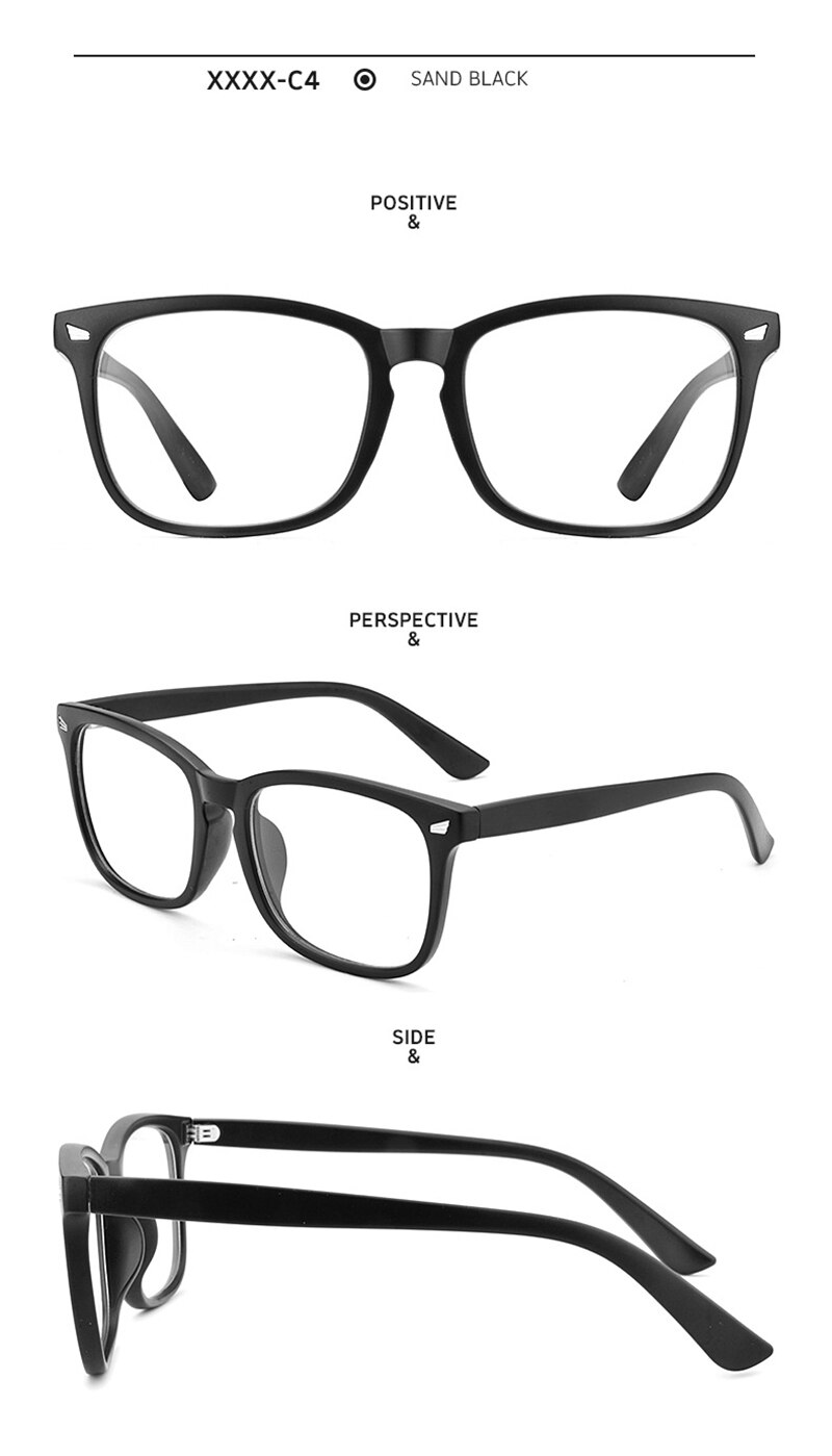 Anti Blue Goggles Myopia Glasses Square Round Face... – Grandado