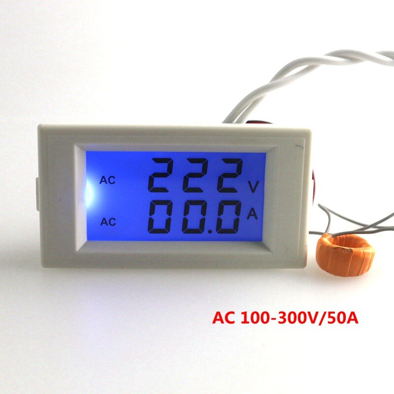 Blue LCD Digital AC Voltmeter Ampèremeter AC 100-3... – Vicedeal