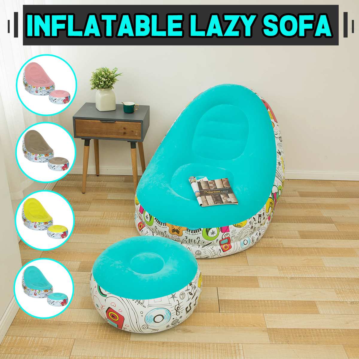 Inflatable Lazy Sofa Bean Bag Sofa Portable Living... – Vicedeal