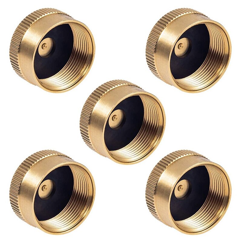5 Pieces Solid Brass Refill Cap 1 LB Propane Bottl... – Grandado