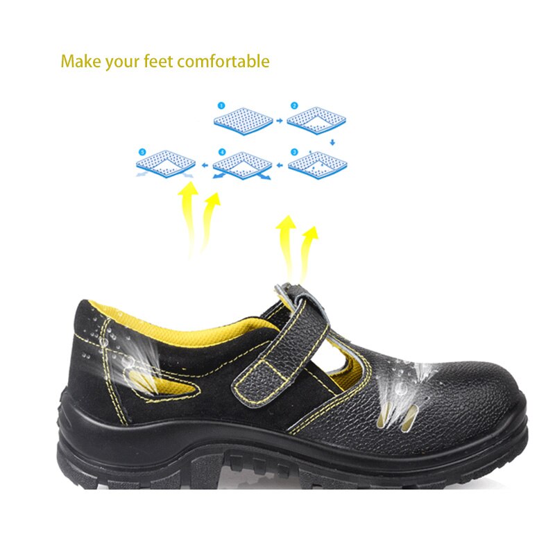Breathable Work shoes Men Outdoor Steel Toe Cap Sa... – Grandado
