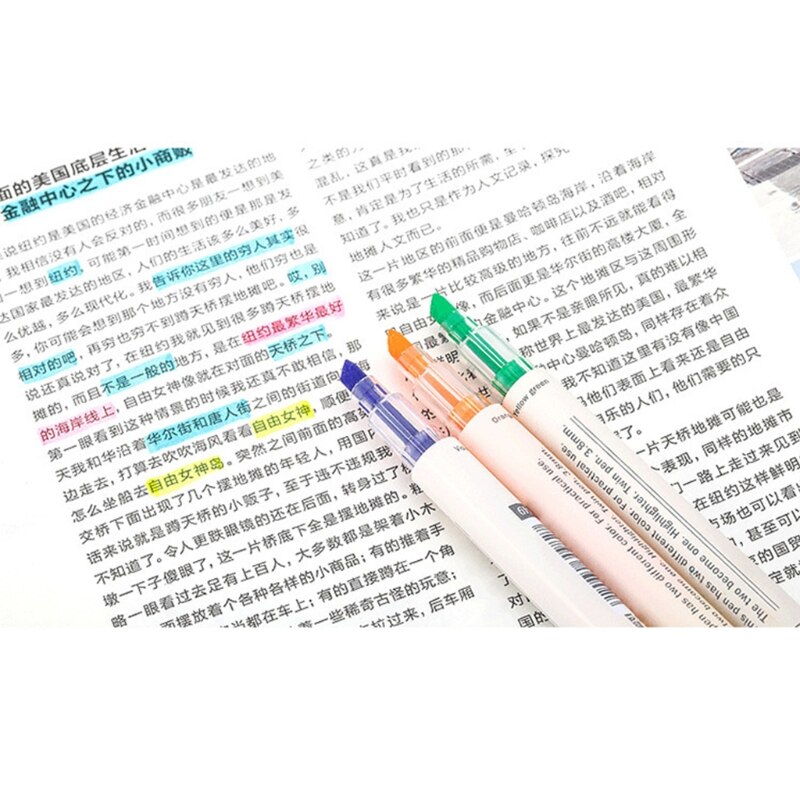 3Pcs 6 Colors Rainbow Double Write Permanent Highl... – Grandado