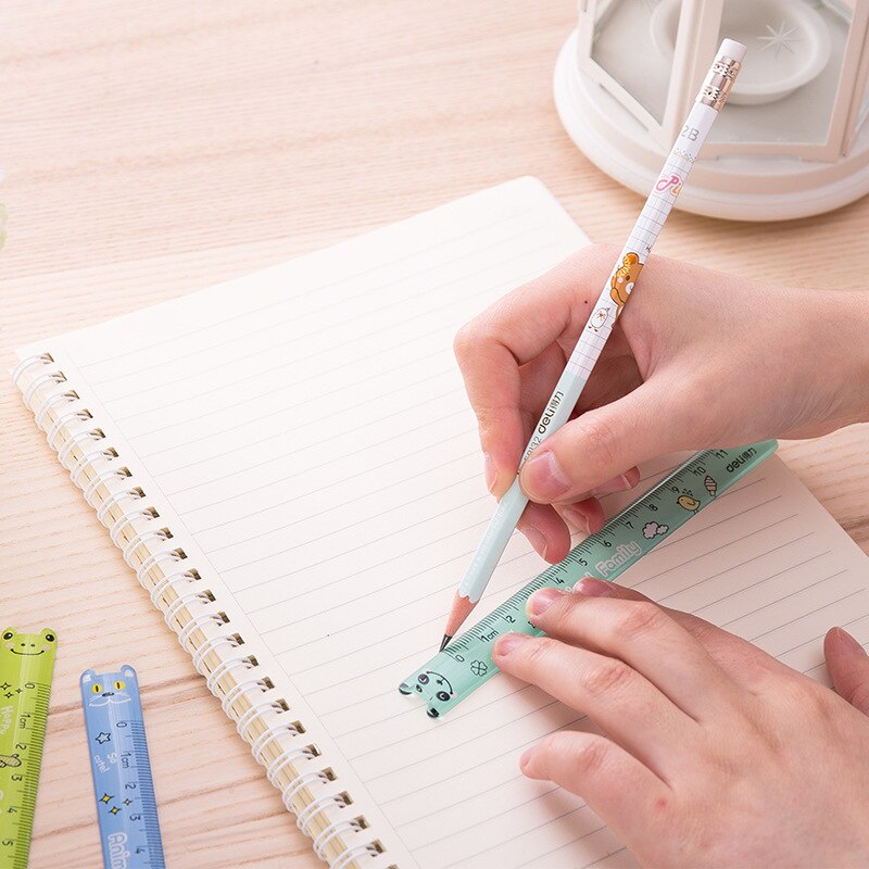 12cm Pupil Cartoon Cute Ruler Measuring Ruler Math... – Grandado