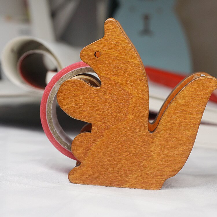 1pcs Zakka miscellaneous goods tape cutter wooden ... – Vicedeal