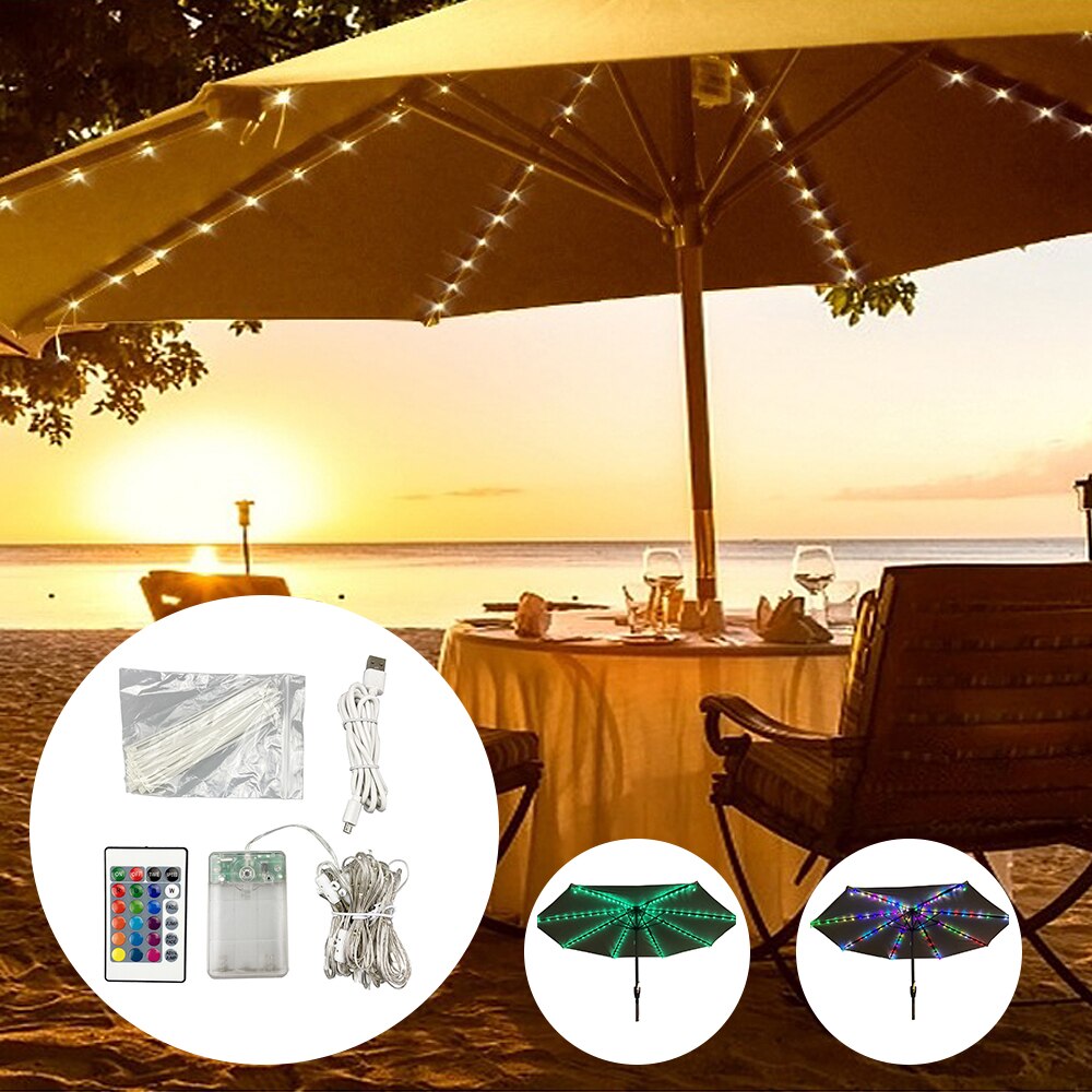 Terrasse paraply lys led parasol lys fjernbetjenin... – Vicedeal
