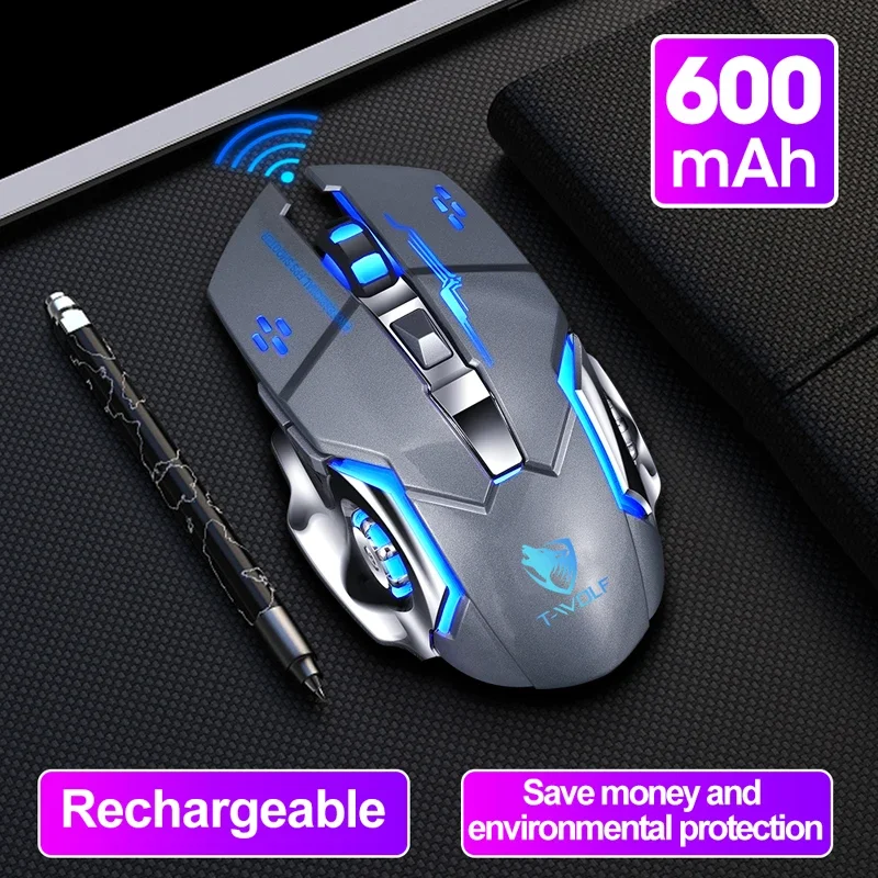 Wireless Mouse Charging Gaming Mouse Mute Backlit ... – Grandado