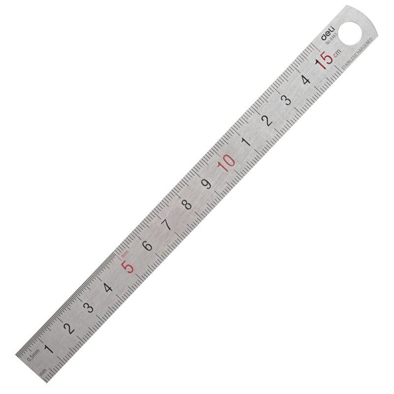 Deli 15cm Steel Ruler Scale Durable 8461 – Grandado