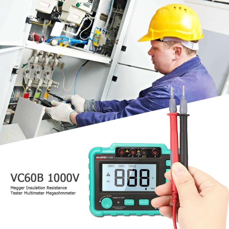 VC60B+ 1000V Megger Insulation Resistance Tester M... – Grandado