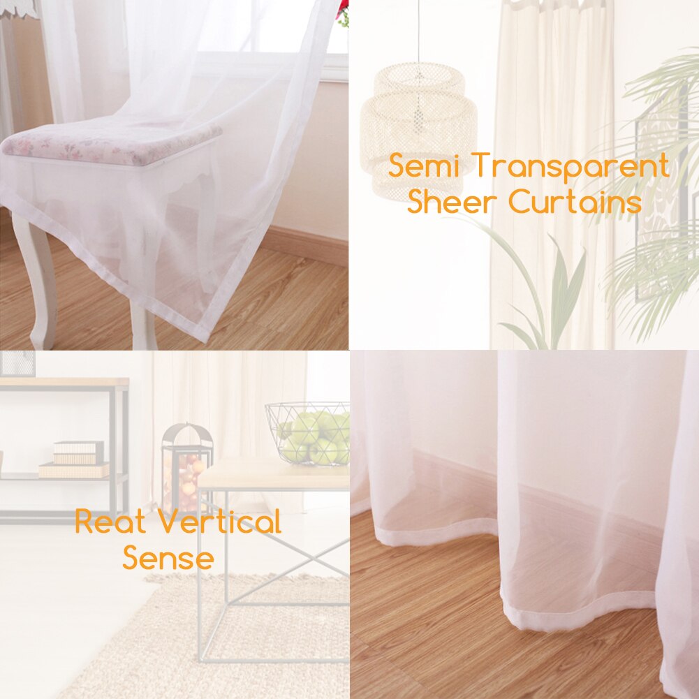 Window Curtain Panel Light Filtering Living Room B... – Grandado