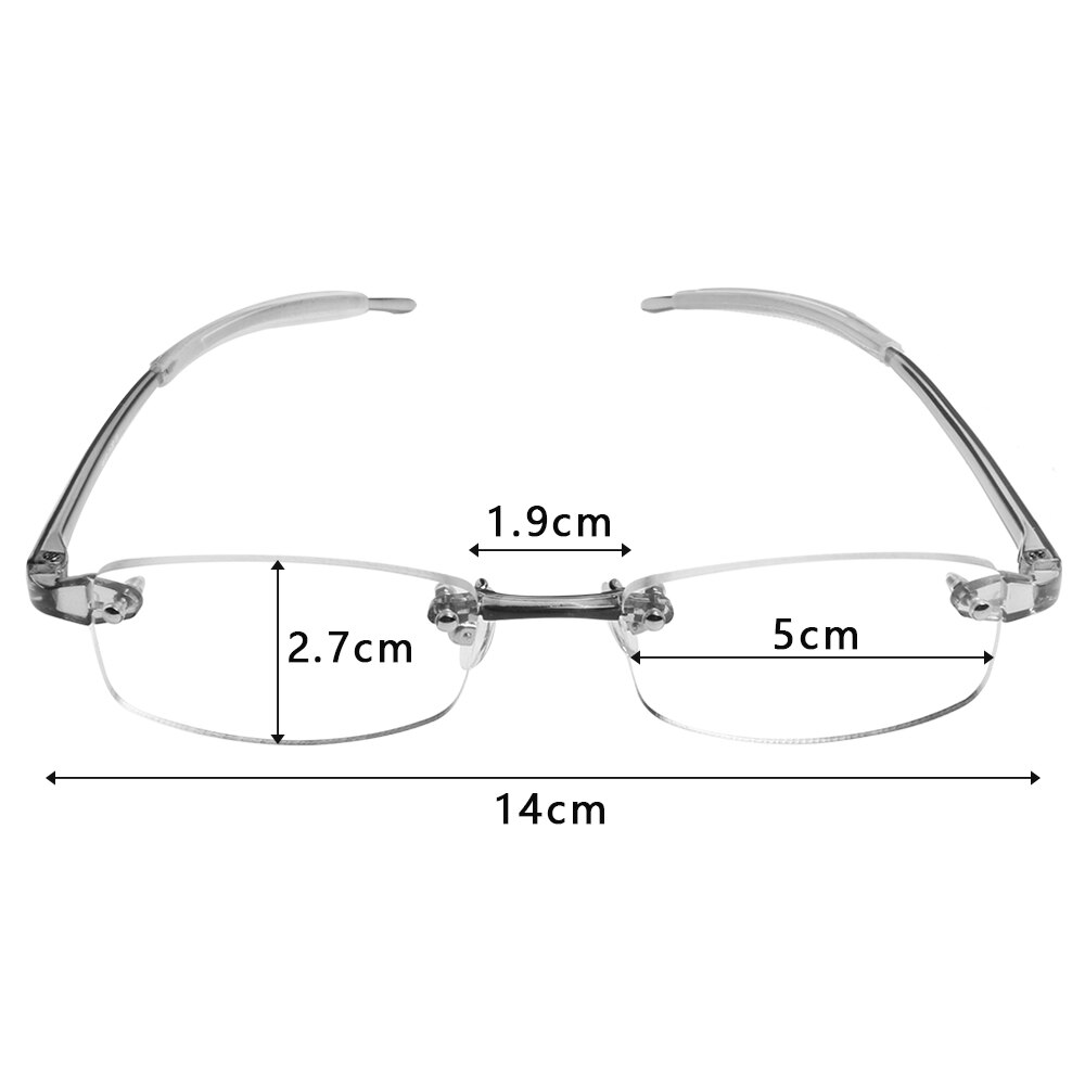 Half Frame Transparante Leesbril Grey Vintage Pres... – Vicedeal